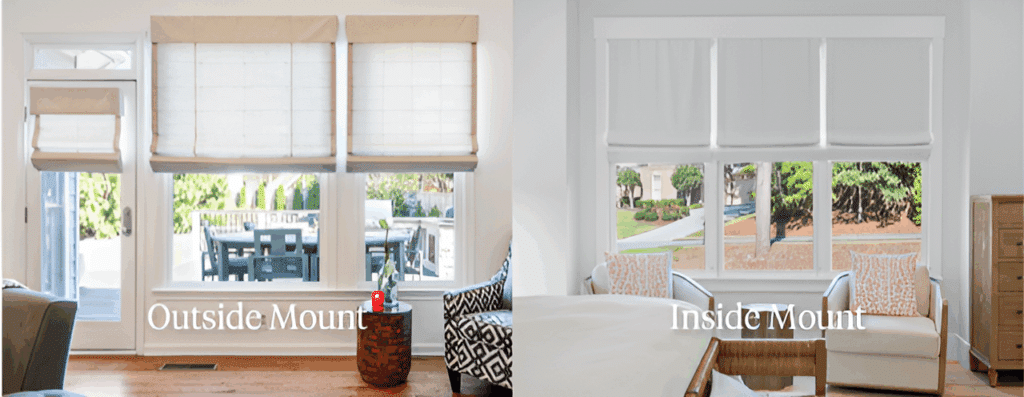 Inside Mount vs. Outside Mount Roman Shades: Which Is Right for Your ...